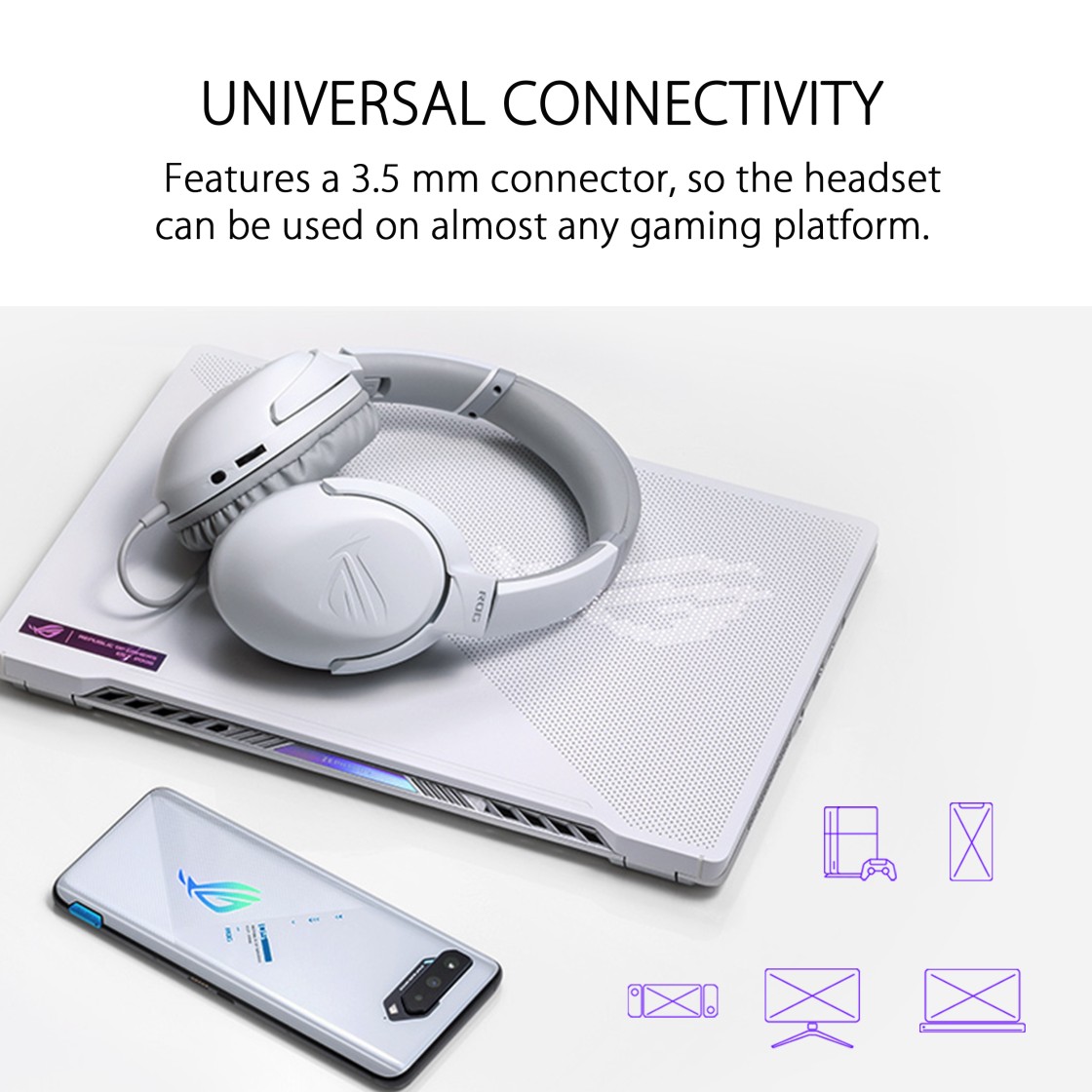ASUS ROG Strix Go Core Moonlight White gaming headset