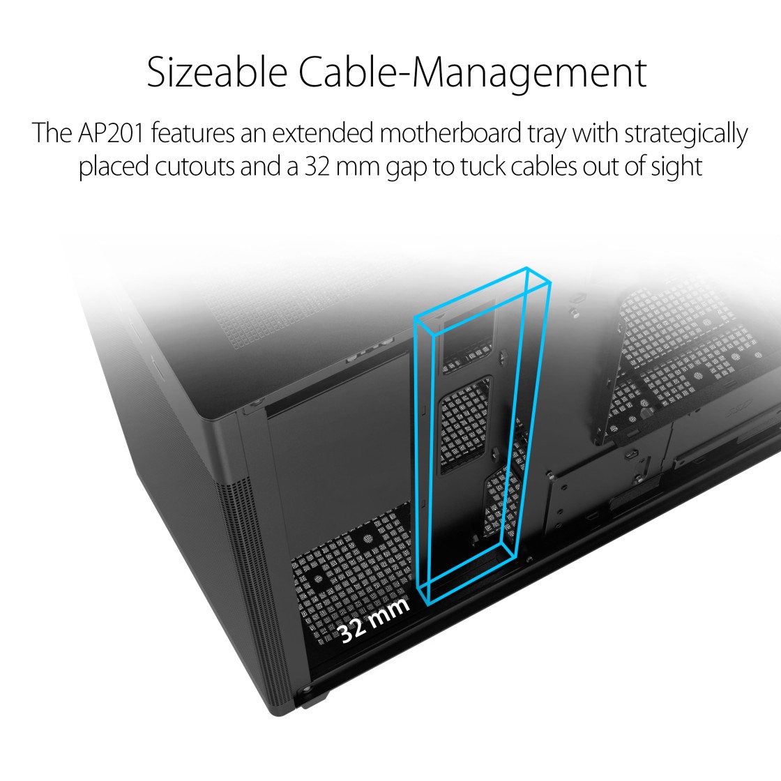 ASUS Prime AP201 Black stylish 33-liter MicroATX cabinet