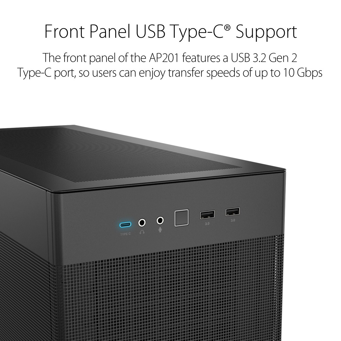 ASUS Prime AP201 Black stylish 33-liter MicroATX cabinet