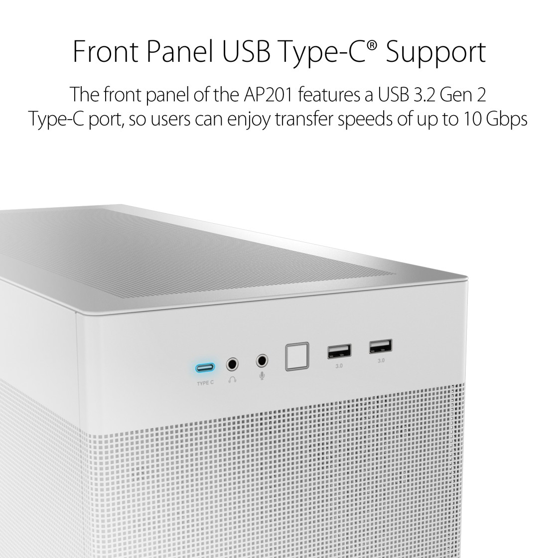 ASUS Prime AP201 White stylish 33-liter MicroATX cabinet