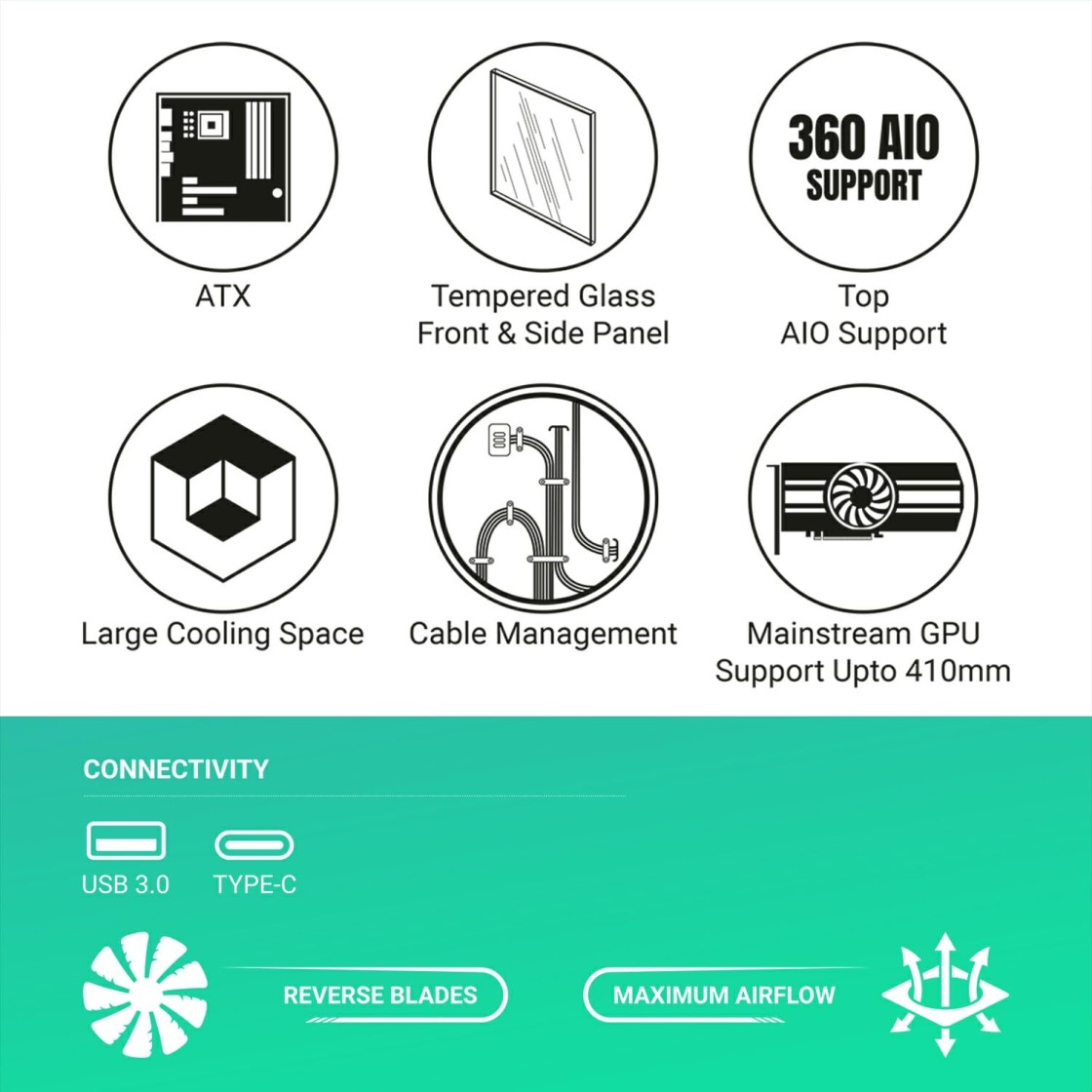 Ant-Esports-Crystal-X11 Mid-Tower Cabinet