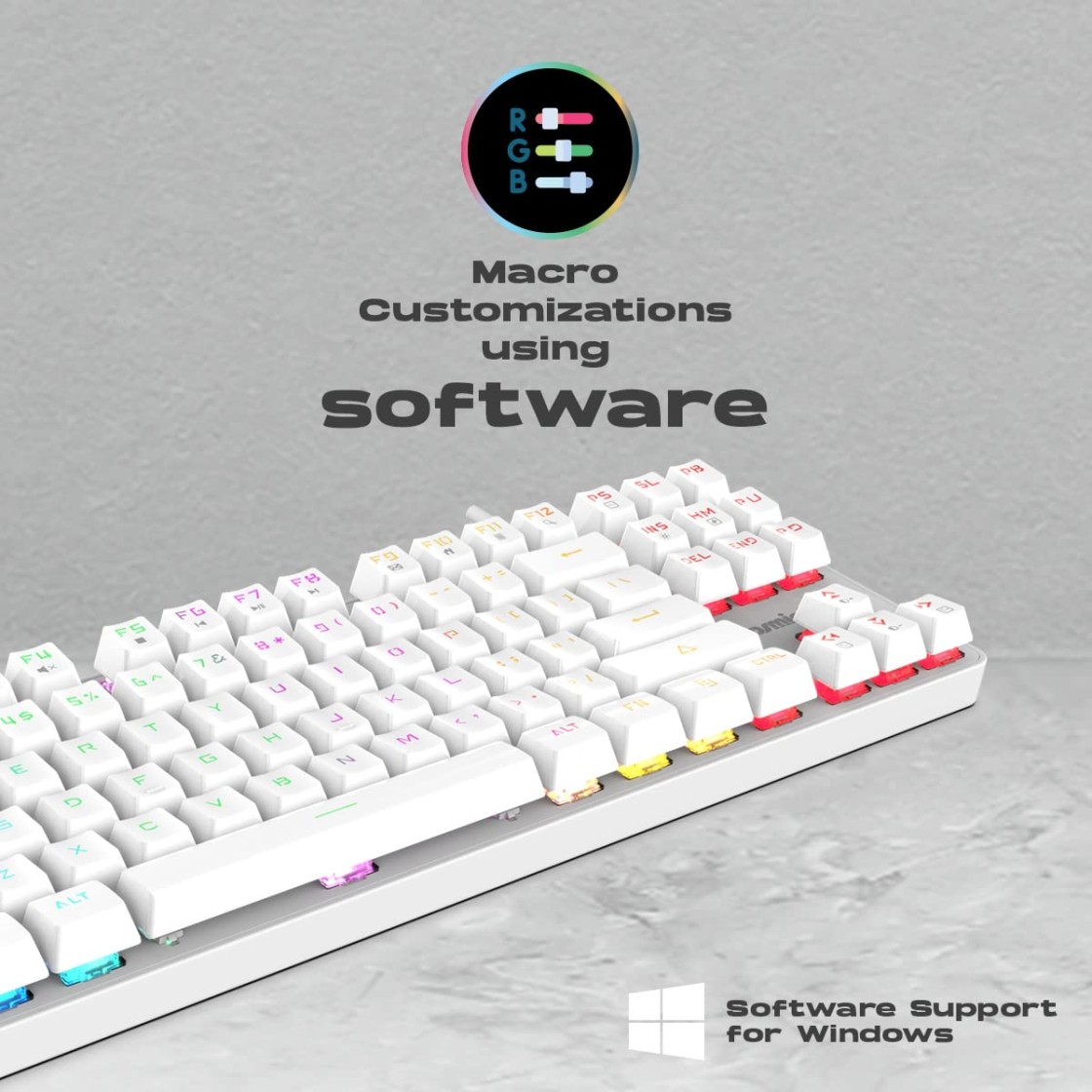 Cosmic Byte GK 37 Firefly White TKL Mechanical Keyboard
