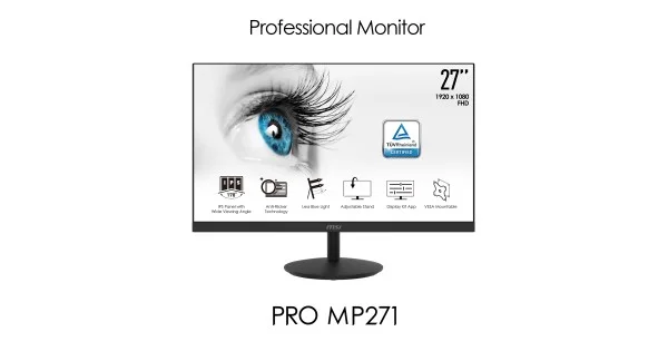 MSI Pro MP271 27-inch Full HD IPS Panel Professional Monitor