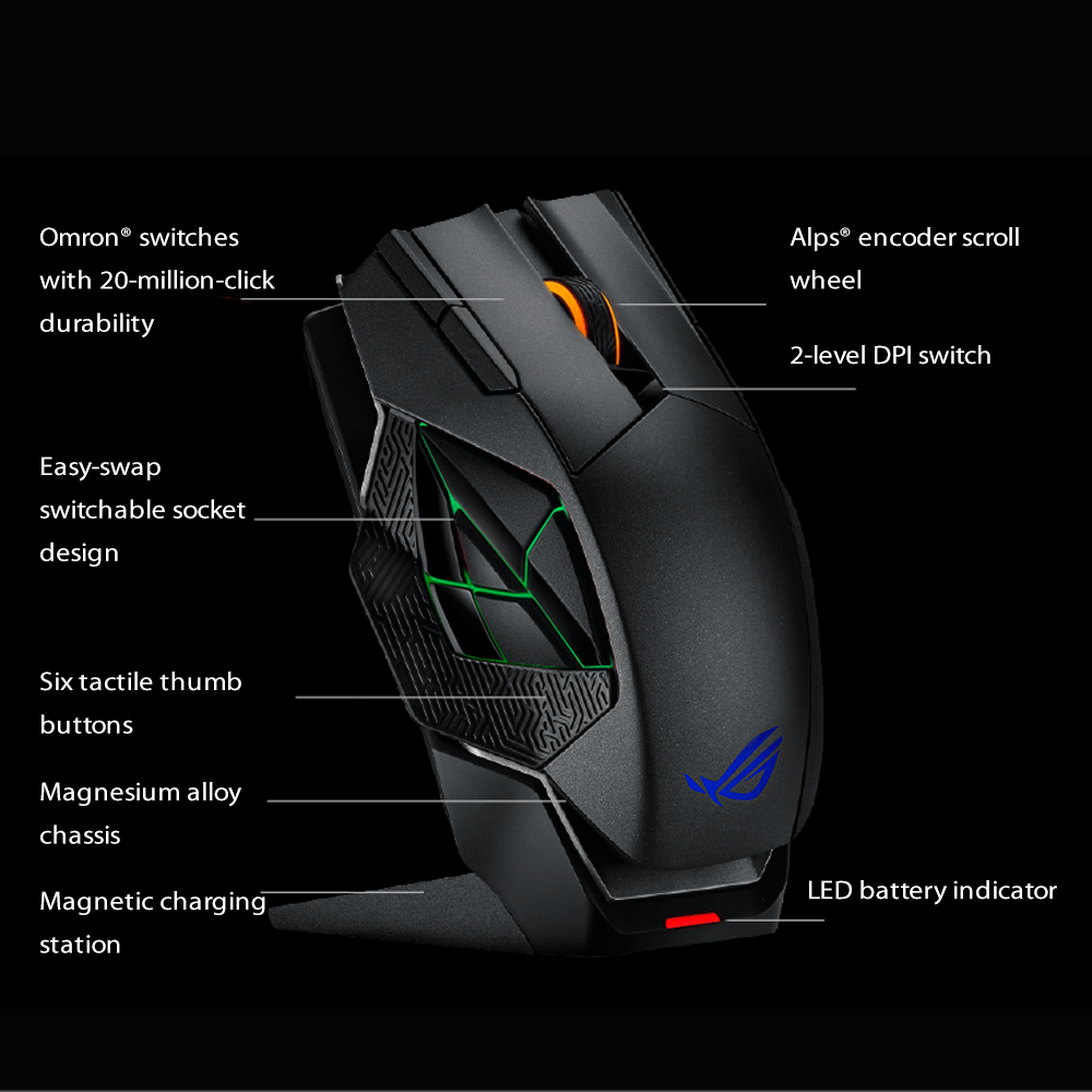 Buy ASUS ROG Spatha RGB Wired/Wireless Gaming Mouse