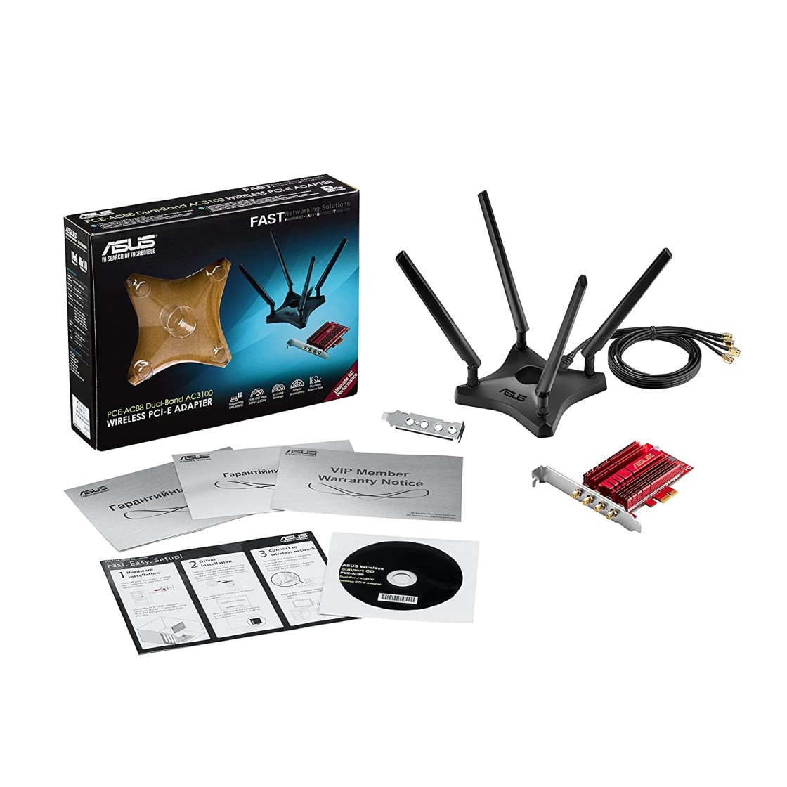 Buy Asus PCE-AC88 AC3100 PCIe Wi-Fi Adapter