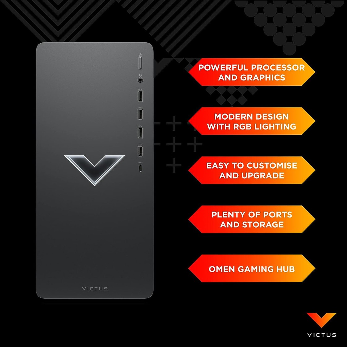HP Victus 15L Gaming Desktop TG02-1106in